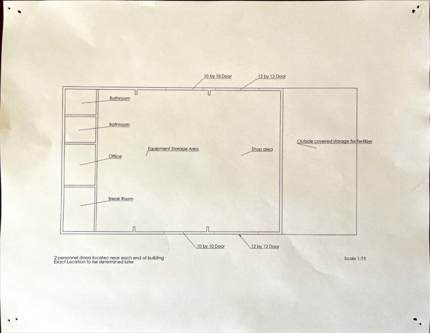Blueprint For Foxfire Golf Maintenance Building – Inside Foxfire Village